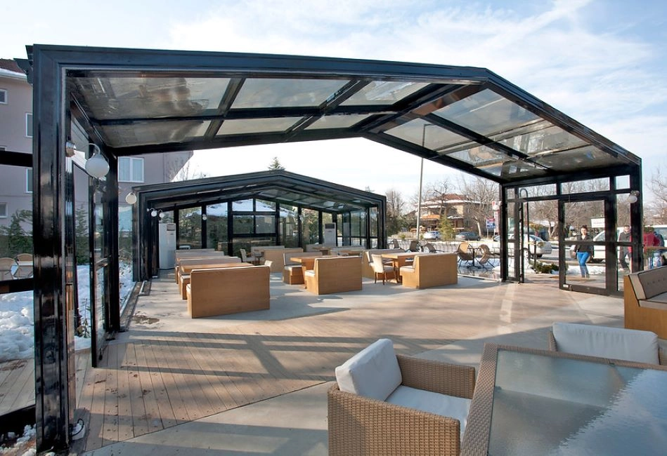 Shadetec Retractable Glass Roof System
