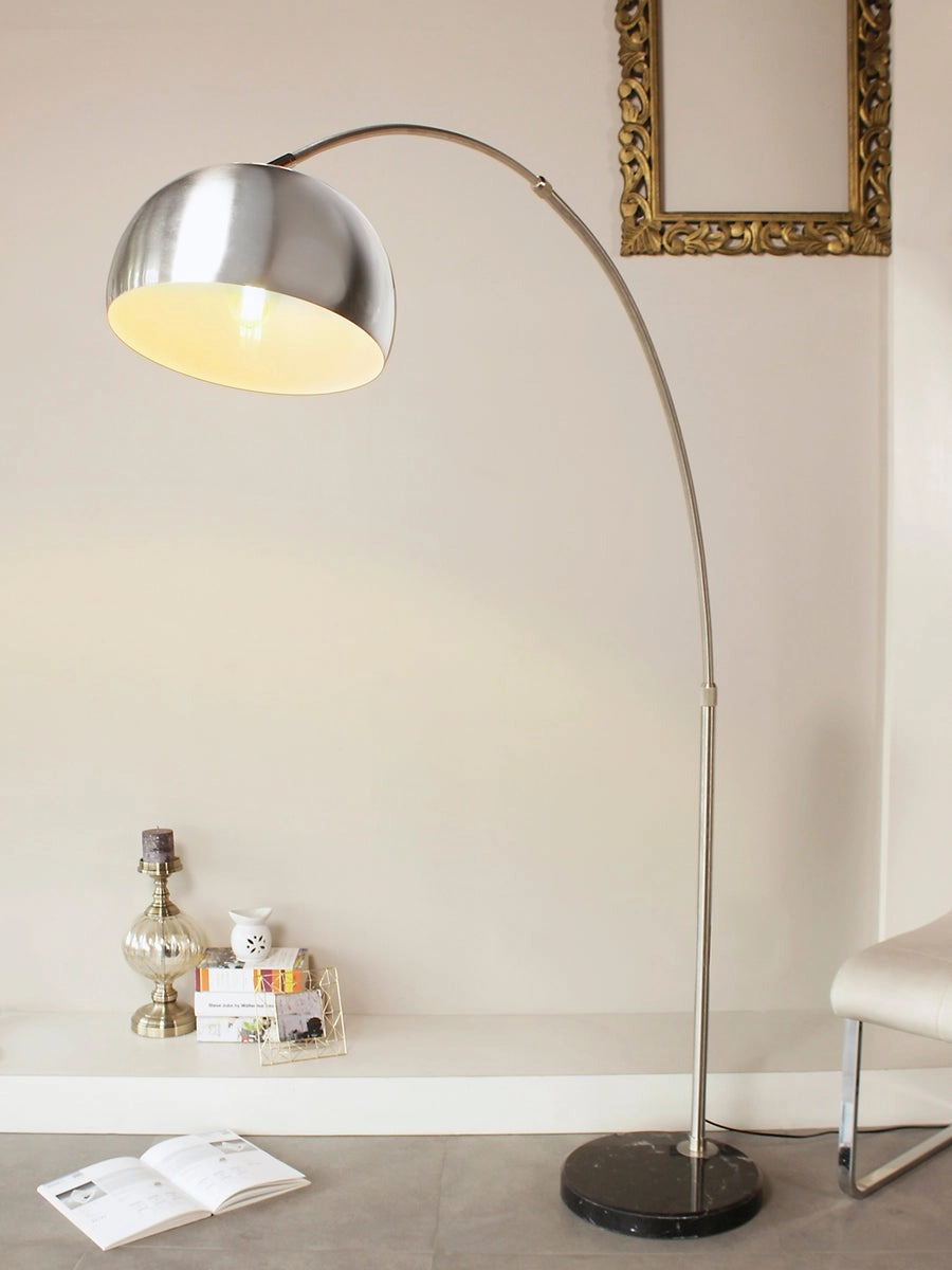 Silver Arc Floor Lamp