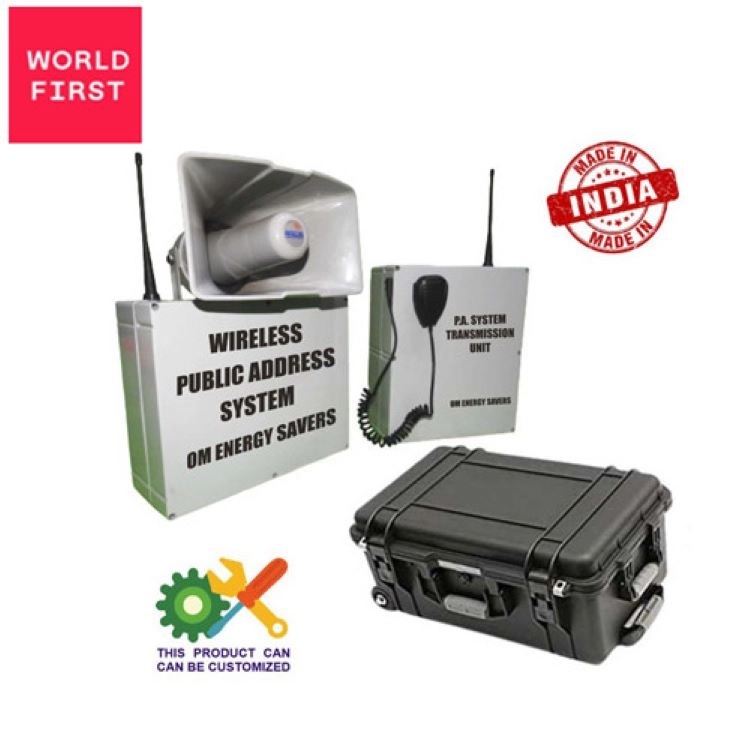 Om energy Wireless Portable Public Address System Upto 3Km Range